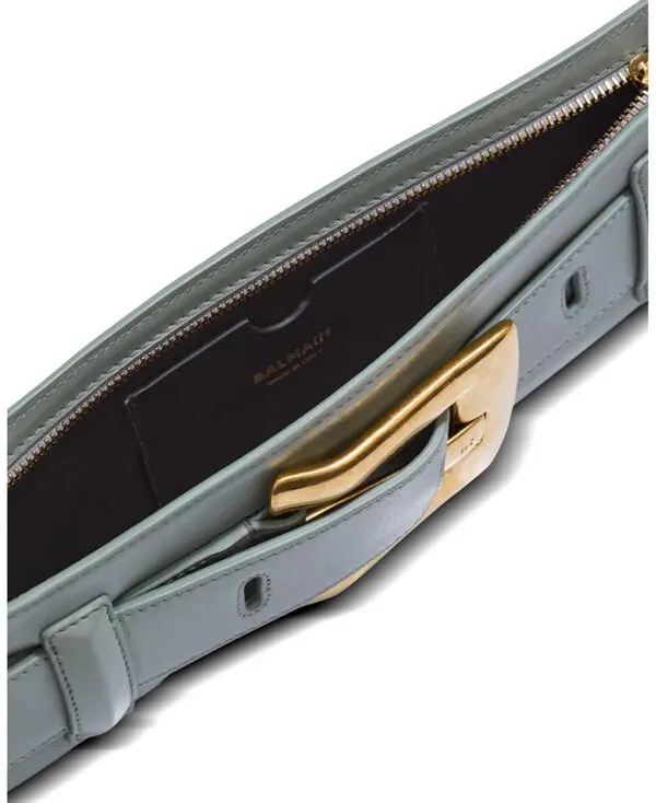 Balmain Anthem Calfskin Leather Clutch
