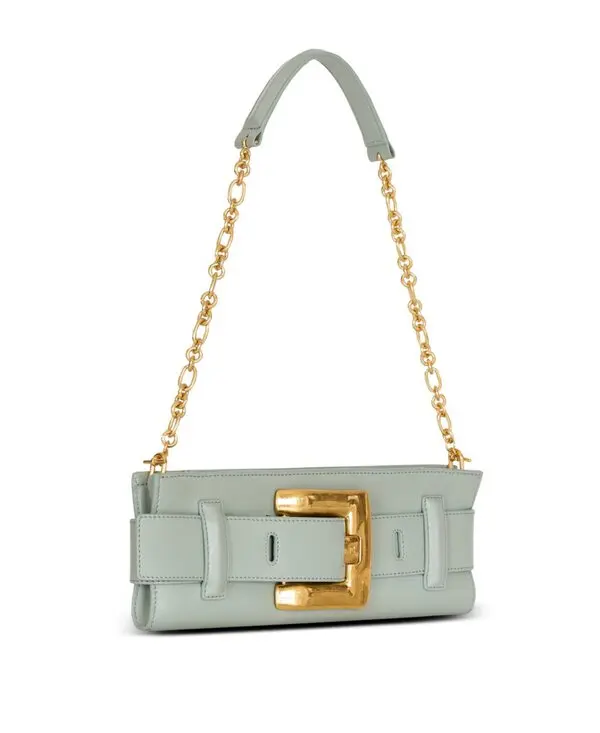 Balmain Anthem Calfskin Leather Clutch