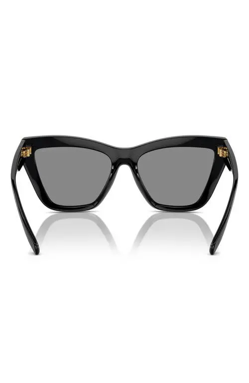 Michael Kors Dubai 57mm Cat Eye Sunglasses - Black/dark Grey Solid