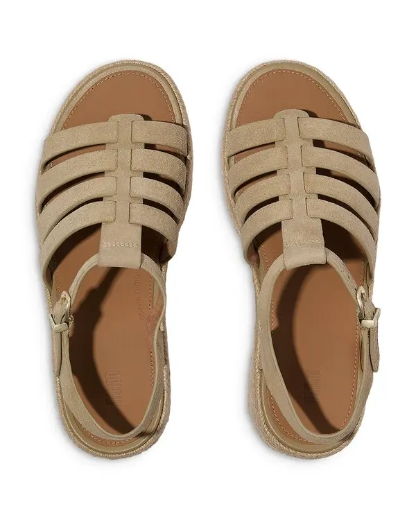 Fitflop Espadrille Platform Sandals - Cappuccino
