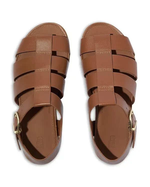 Fitflop Gracie Leather Fisherman Sandals - Deep Tan