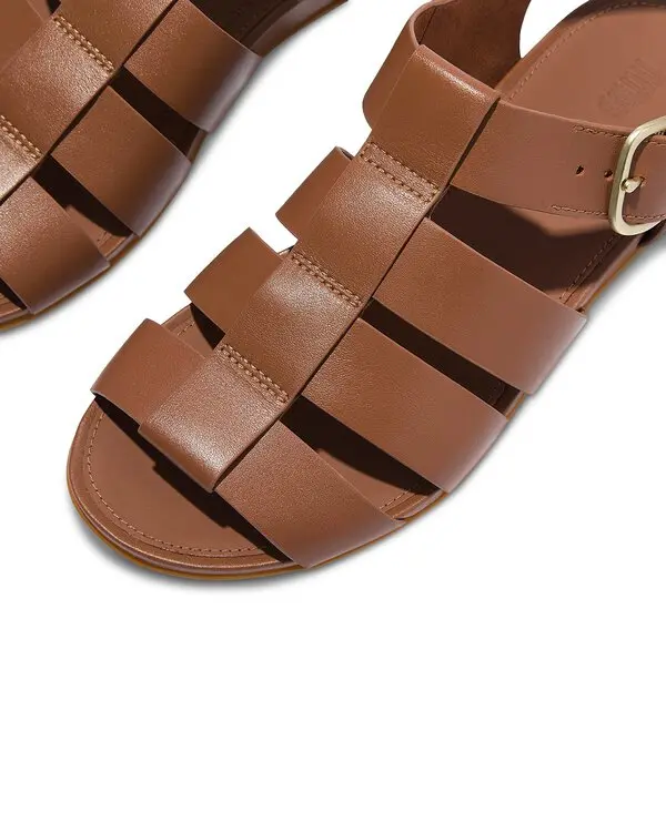 Fitflop Gracie Leather Fisherman Sandals - Deep Tan