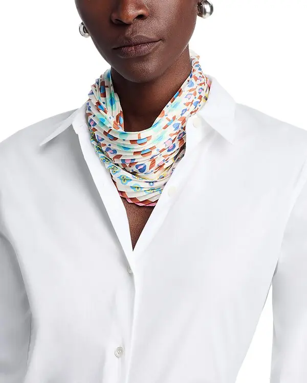 Echo Clover Pleated Diamond Scarf - Multi