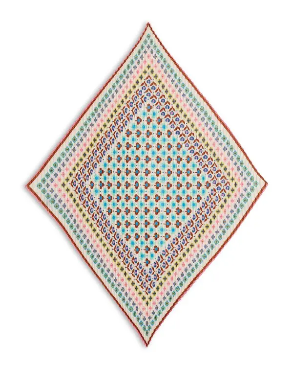 Echo Clover Pleated Diamond Scarf - Multi