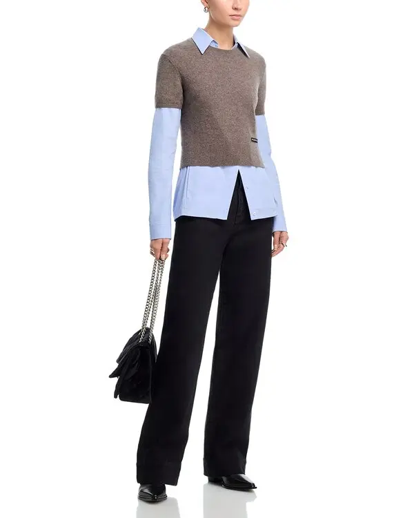 Alexander Wang Layered Look Shirt And Sweater