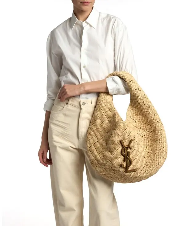 Saint Laurent Icare Hobo Bag - Natural