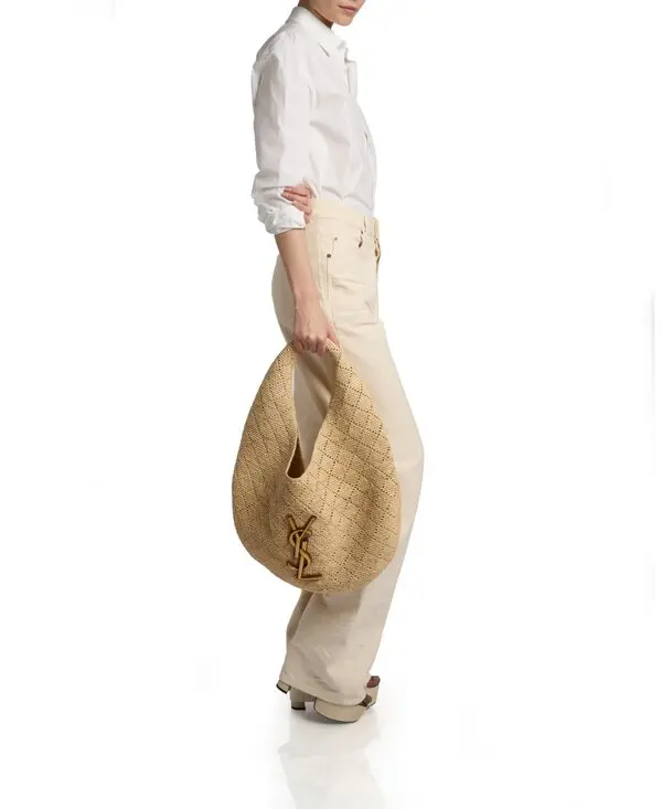 Saint Laurent Icare Hobo Bag - Natural