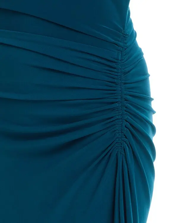 Aqua Ruched Dress - Mallard