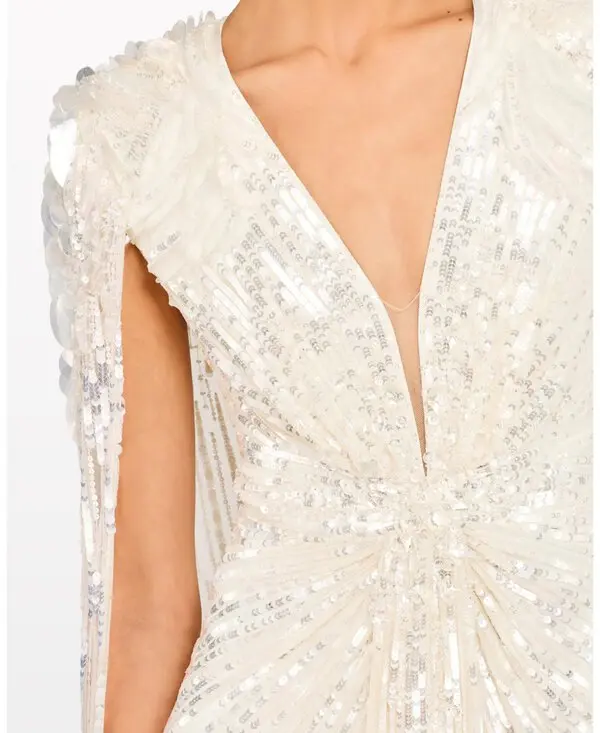 Jenny Packham Sequin-embellished Maxi Dress - Vanilla