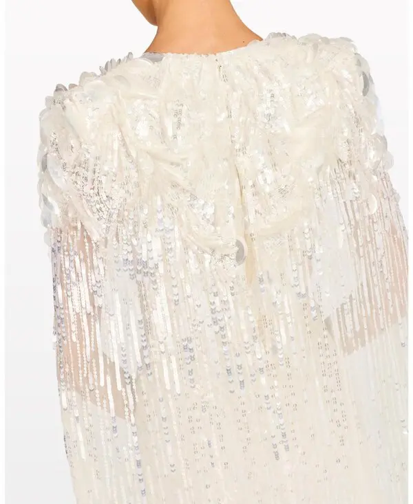 Jenny Packham Sequin-embellished Maxi Dress - Vanilla