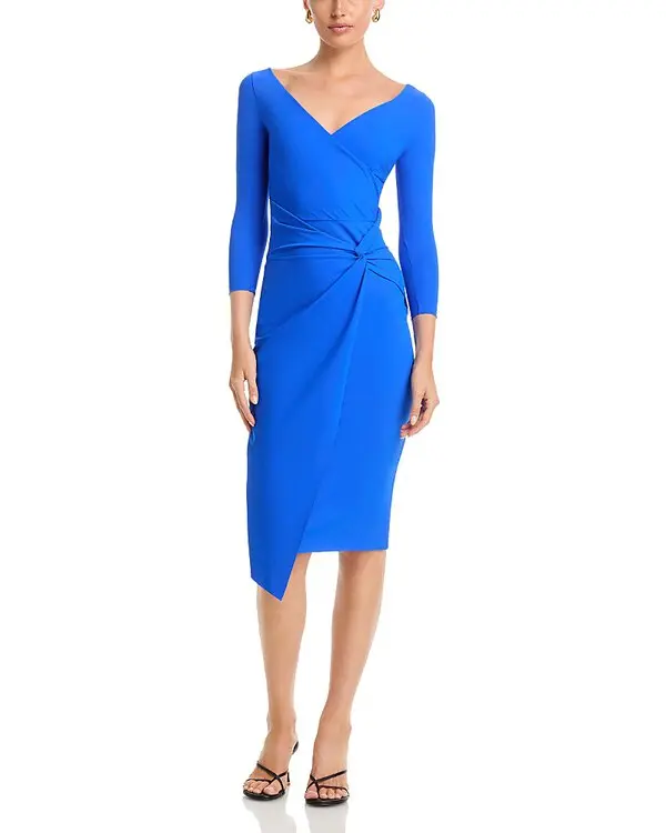 Chiara Boni La Petite Robe Asymmetrical Draped Knee-length Dress