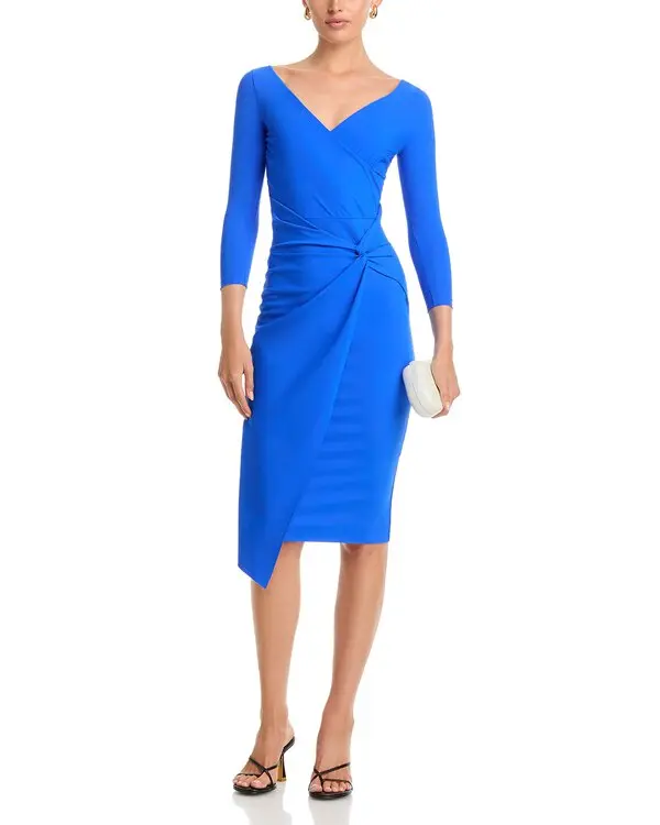 Chiara Boni La Petite Robe Asymmetrical Draped Knee-length Dress