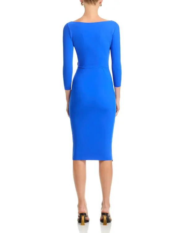 Chiara Boni La Petite Robe Asymmetrical Draped Knee-length Dress