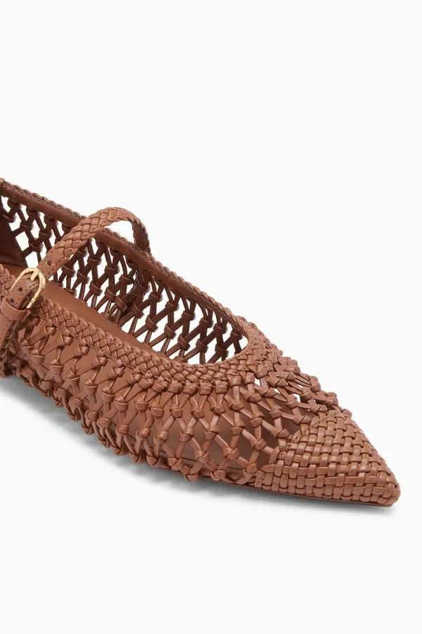 Ulla Johnson Gracie Hand Knotted Ballet Flat - Chestnut