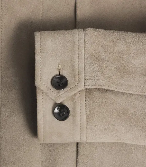 Rag & Bone Suede Panelled Jacket - Beige