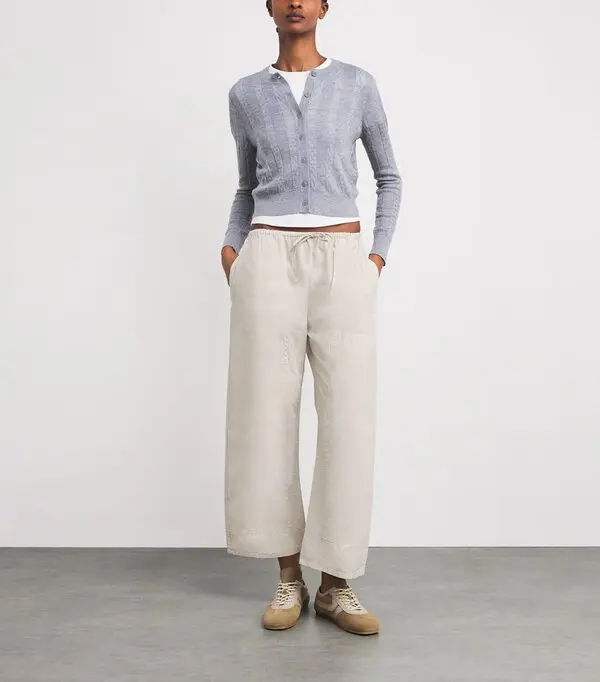 LESET Cotton Kyoto Wide-leg Trousers