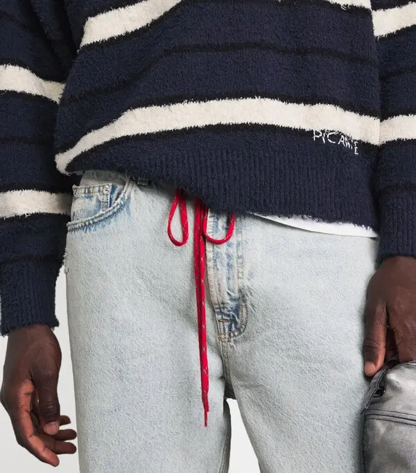 PICANTE Cotton-blend Shaggy Stripe Sweater