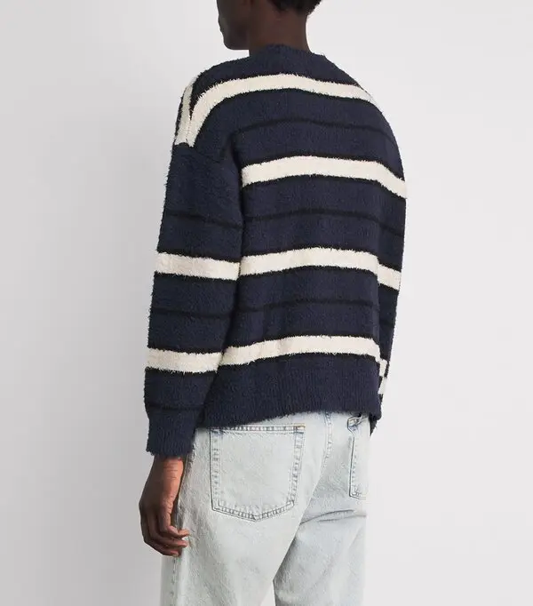 PICANTE Cotton-blend Shaggy Stripe Sweater