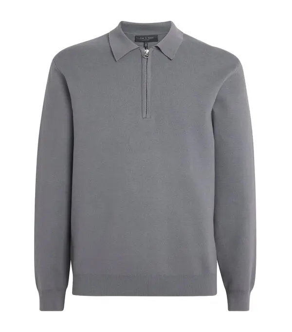 Rag & Bone Cotton Quarter-zip Polo Shirt