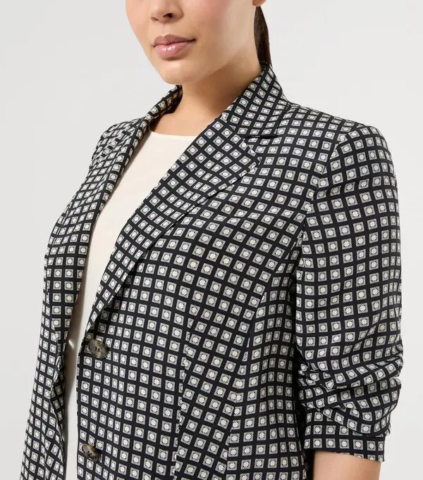 Marina Rinaldi Silk Single-breasted Blazer