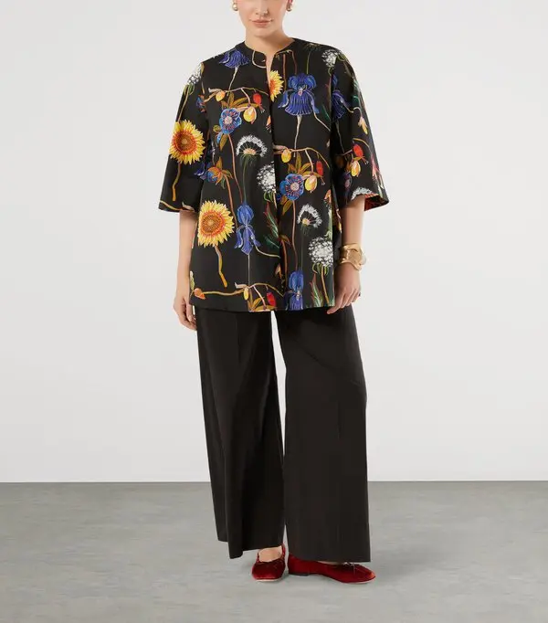 Marina Rinaldi Floral Cotton Tunic Shirt