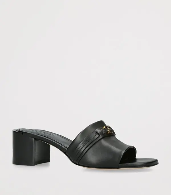 TOD'S Leather Heeled Mules 55