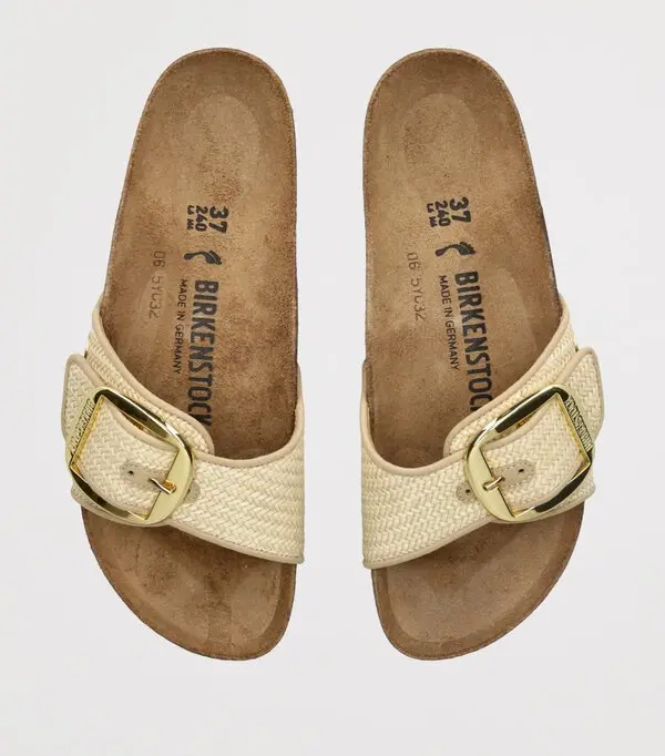 BIRKENSTOCK Madrid Big Buckle Raffia Sandals
