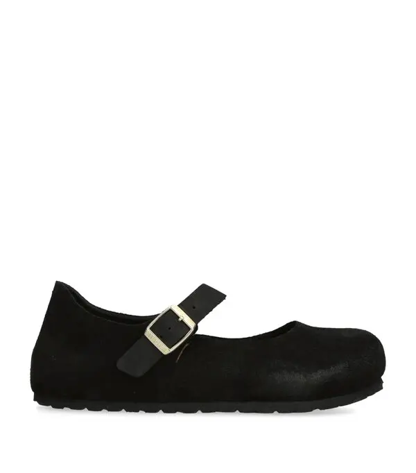 BIRKENSTOCK Suede Mantova Sandals - Black