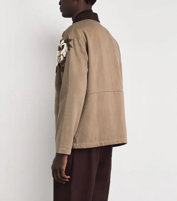 KARTIK RESEARCH Cotton-suede Embroidered Jacket