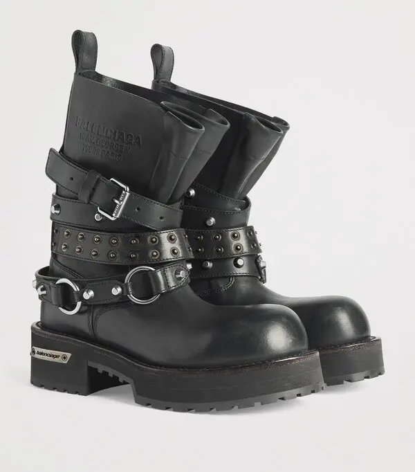 Balenciaga Calfskin Venom Biker Boots