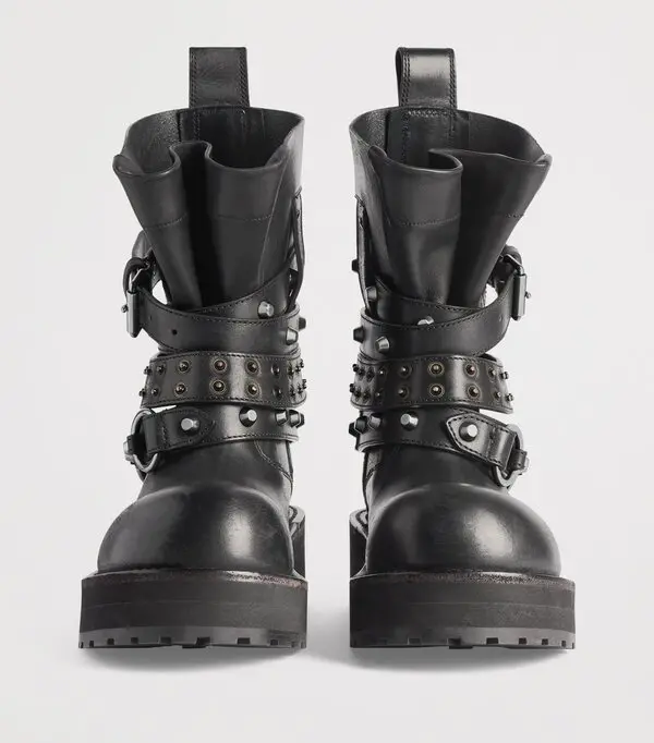 Balenciaga Calfskin Venom Biker Boots