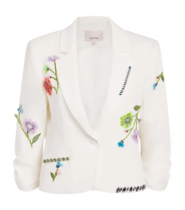 Cinq À Sept Floral Vine Le Petit Khloe Blazer - Ivory