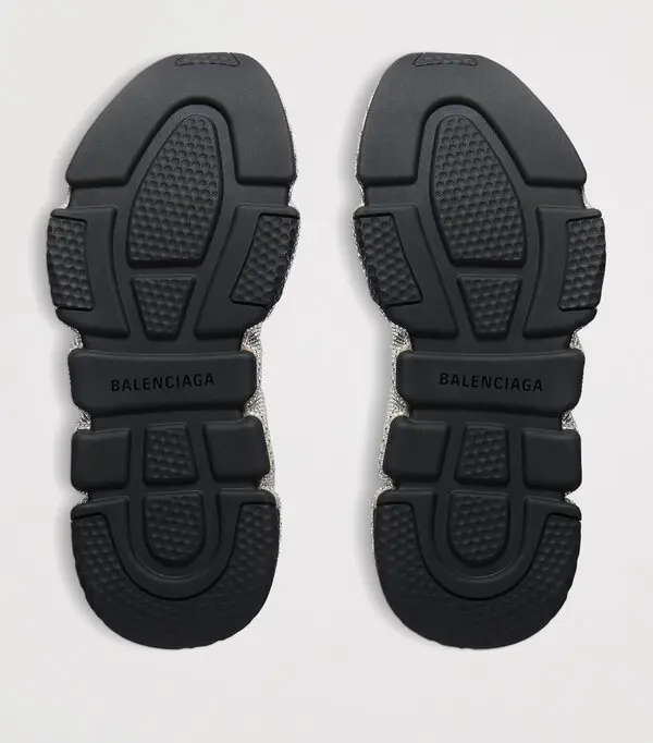Balenciaga Rhinestone-embellished Speed High-top Sneakers - Black