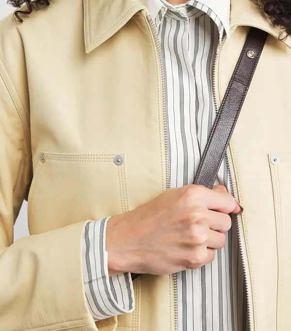 Rag & Bone Sid Leather Jacket - Beige