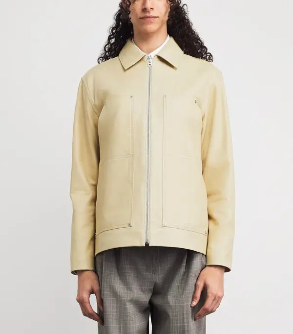 Rag & Bone Sid Leather Jacket - Beige