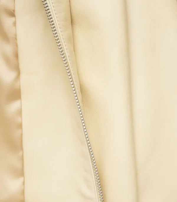 Rag & Bone Sid Leather Jacket - Beige