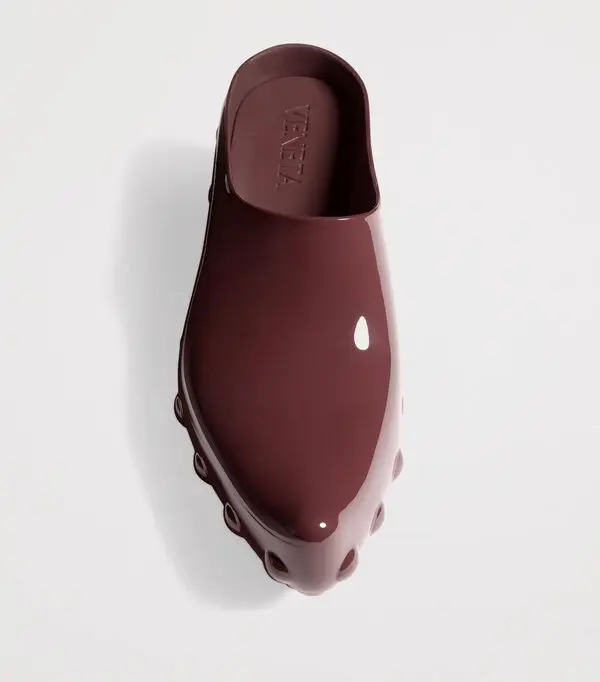 Bottega Veneta Curved-toe Clog Mules - Red