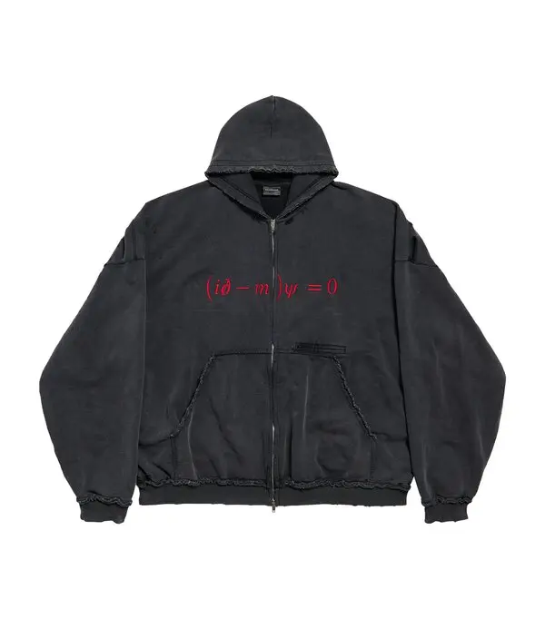 Balenciaga Cotton Dirac Formula Zip-up Hoodie