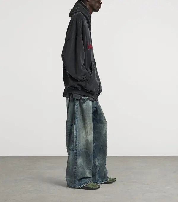 Balenciaga Cotton Dirac Formula Zip-up Hoodie