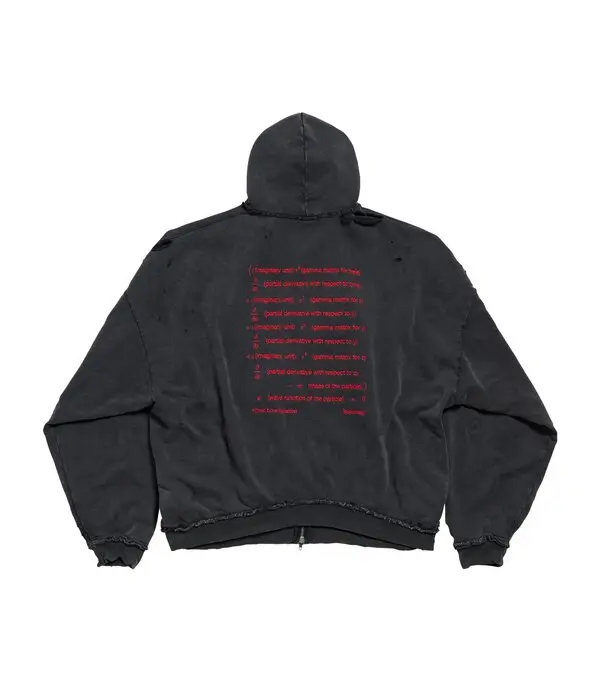 Balenciaga Cotton Dirac Formula Zip-up Hoodie