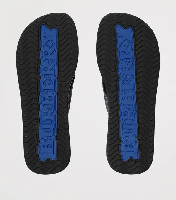 Burberry Pavilion Check Sandals - Blue