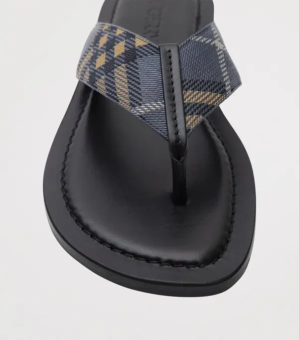 Burberry Pavilion Check Sandals - Blue
