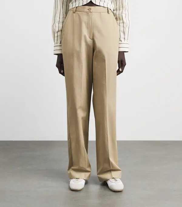 Claudie Pierlot Cotton Straight Trousers