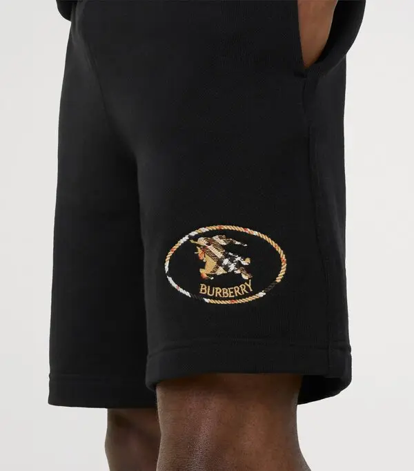Burberry Cotton Check Knight Stamp Shorts