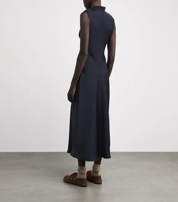 Claudie Pierlot Satin Maxi Dress - Blue