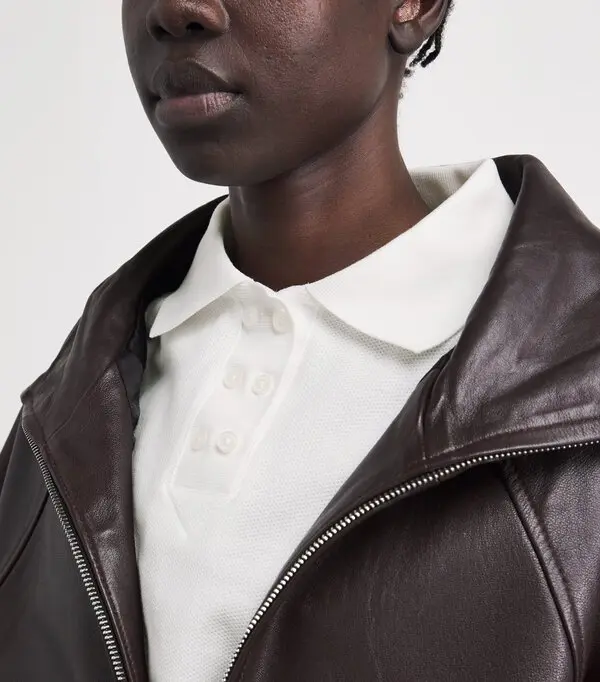 Claudie Pierlot Piqué Cotton Polo Shirt