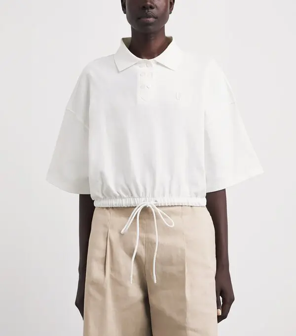 Claudie Pierlot Piqué Cotton Polo Shirt