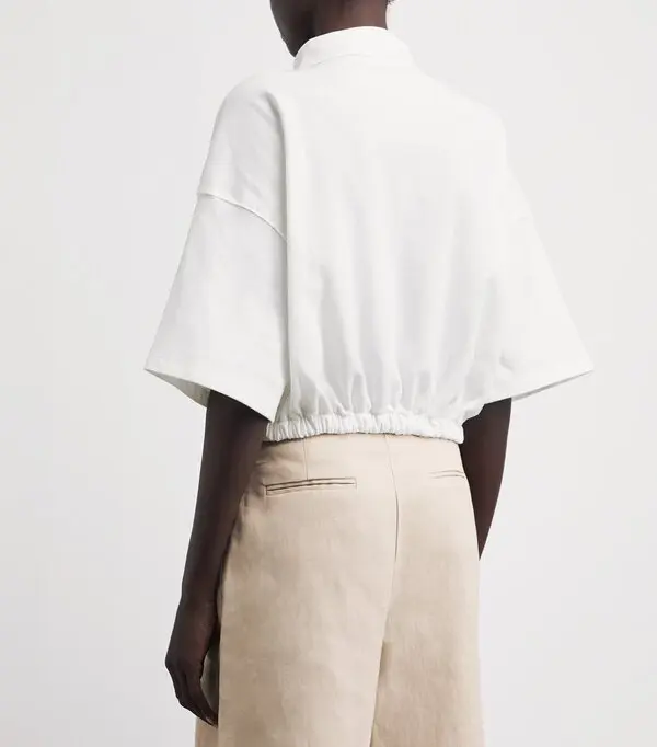 Claudie Pierlot Piqué Cotton Polo Shirt