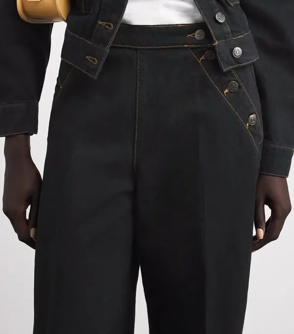 Claudie Pierlot Sailor Wide-leg Jeans - Black