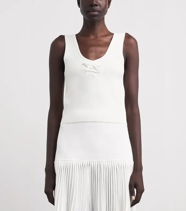 Claudie Pierlot Knit Tank Top With Bow Detail